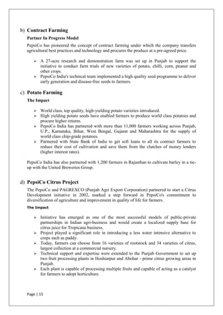 A Report on PepsiCo | PDF