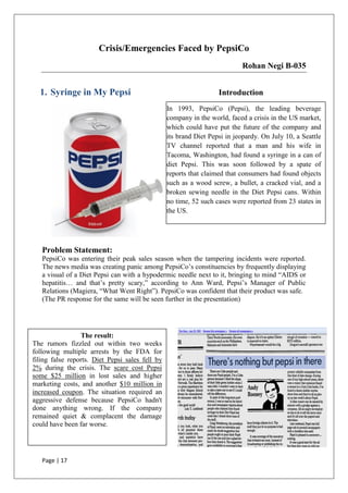 A Report on PepsiCo | PDF