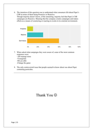 A Report on PepsiCo | PDF | Business | Business and Finance