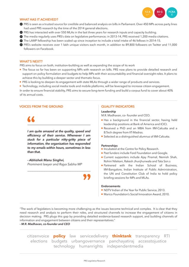 PRS Legislative Research | PDF