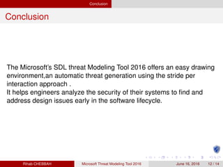 Microsoft threat modeling tool 2016 | PPT