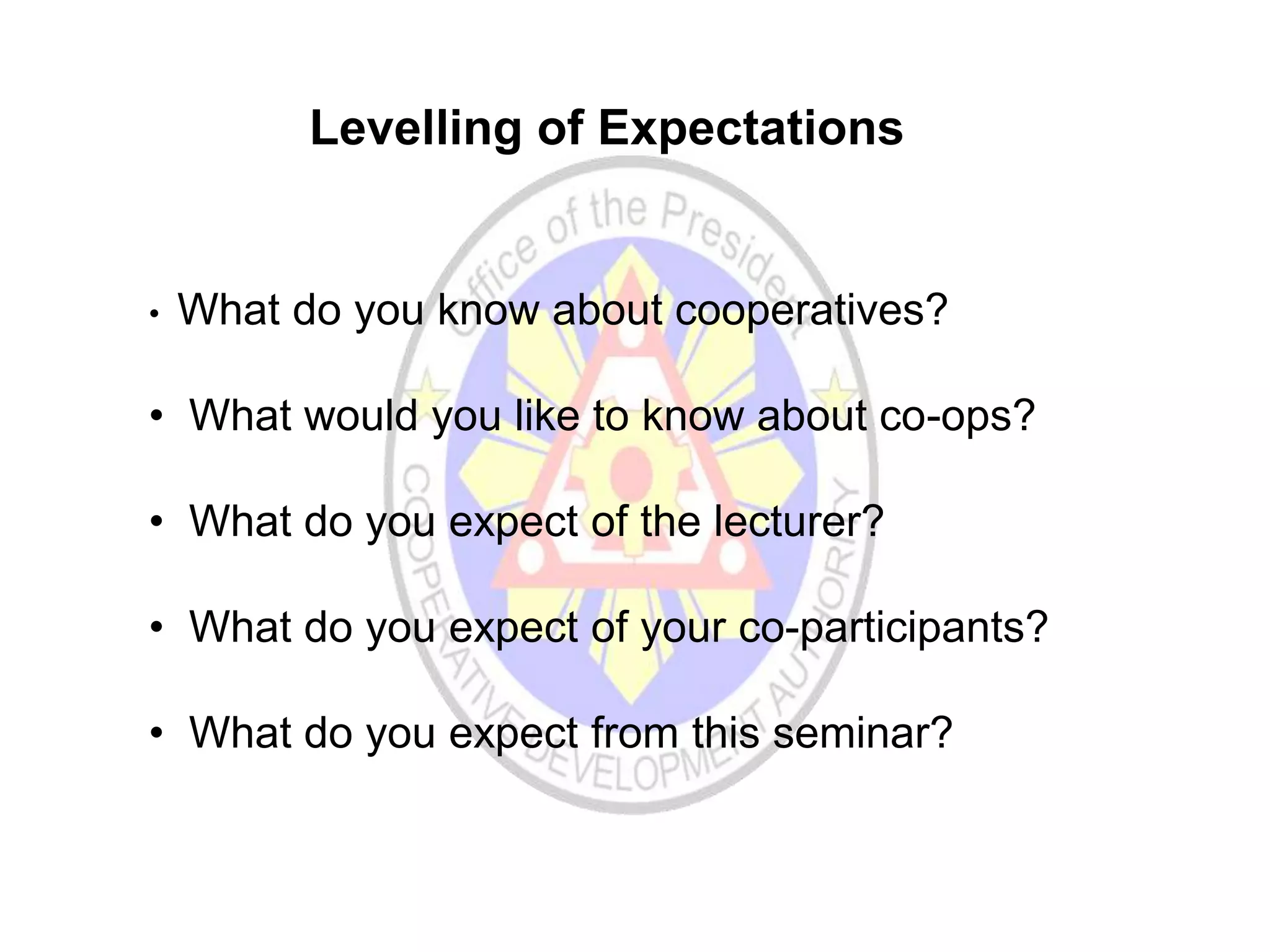 Pre Registration Seminar for Co-ops | PPT