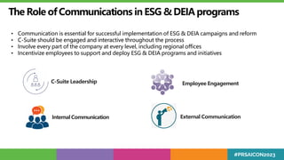 Beyond PR: Achieving Authenticity in Promoting DEIA and ESG Initiatives ...