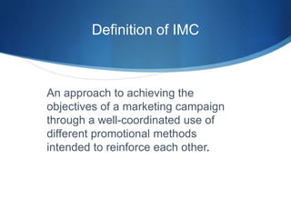 IMC Strategy and Implementation | PPTX