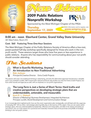 2009 PRSA Workshop | PDF