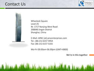 PRSC china sourcing channel supply chain management | PPT