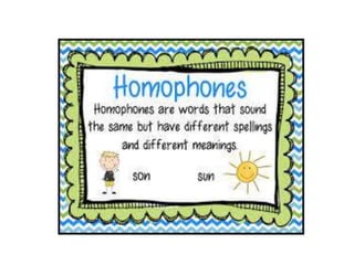 homophones | PPTX