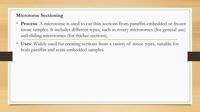 introduction to tissue sectioning in histopathology | PPTX