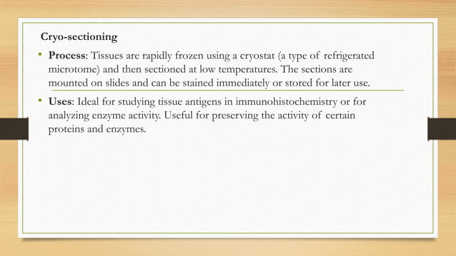 introduction to tissue sectioning in histopathology | PPTX