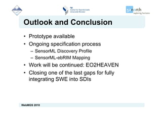 Jirka - Integrating the ogc sensor web enablement framework into the ogc catalogue | PDF