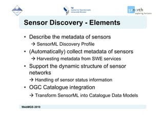 Jirka - Integrating the ogc sensor web enablement framework into the ogc catalogue | PDF