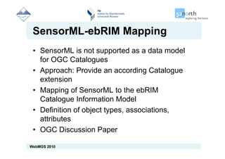 Jirka - Integrating the ogc sensor web enablement framework into the ogc catalogue | PDF
