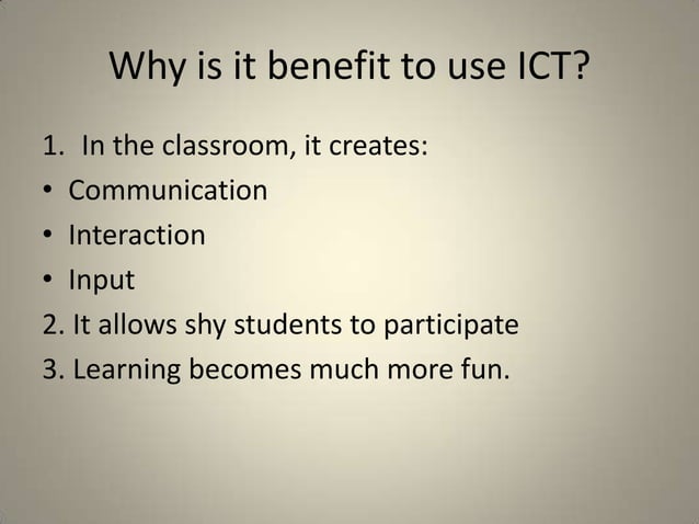 ICT in the classroom | PPT
