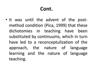 Teachig Grammar in the post-method era | PPT