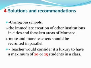 Présentation1 overcrowdedness | PPTX | Secondary Education | Education