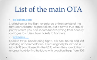 OTA and Hotels | PPTX
