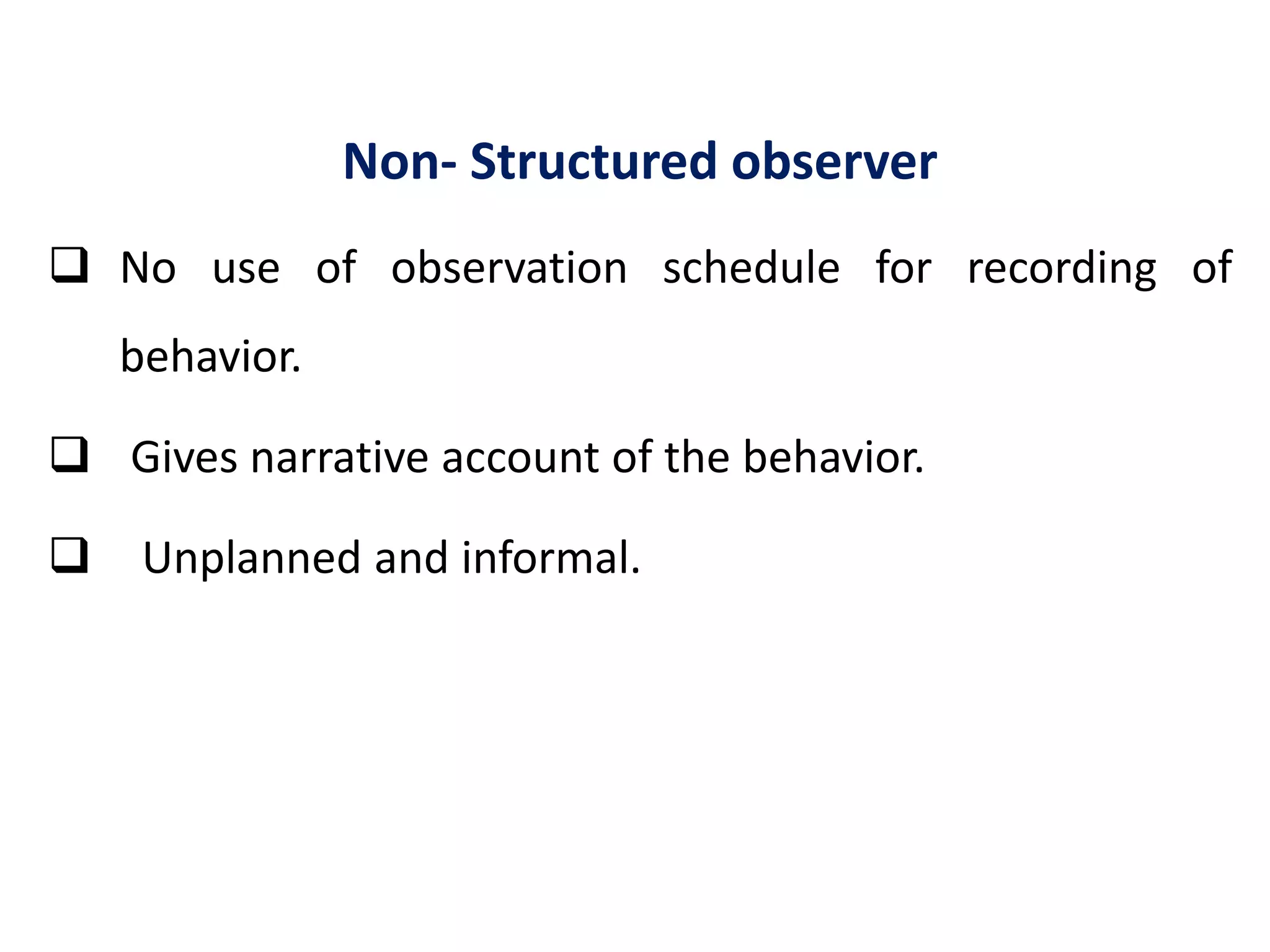 classroom observation and type of observers | PPTX