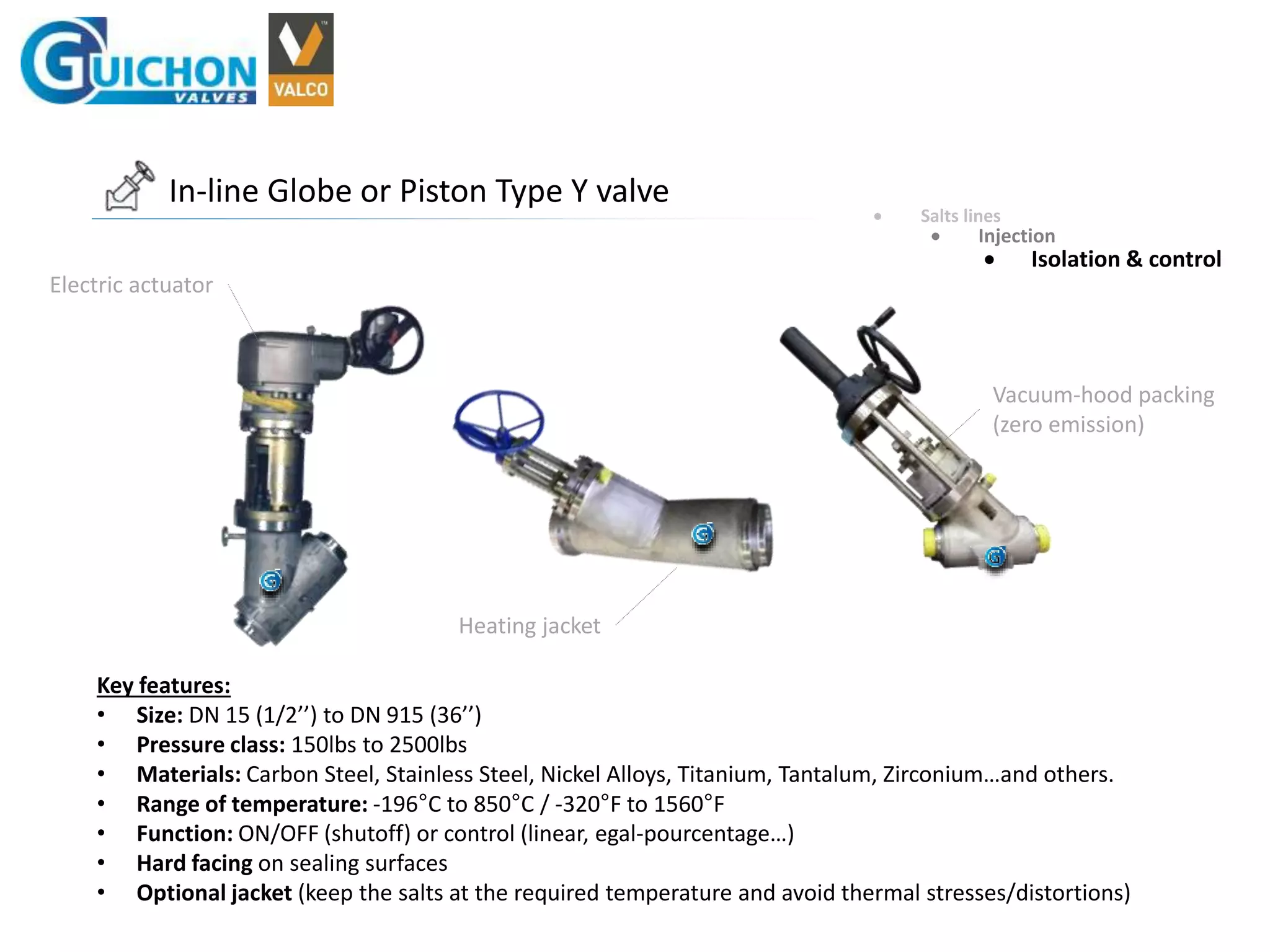 Guichon Valves - Special valve for Molten Salts Applications | PPTX