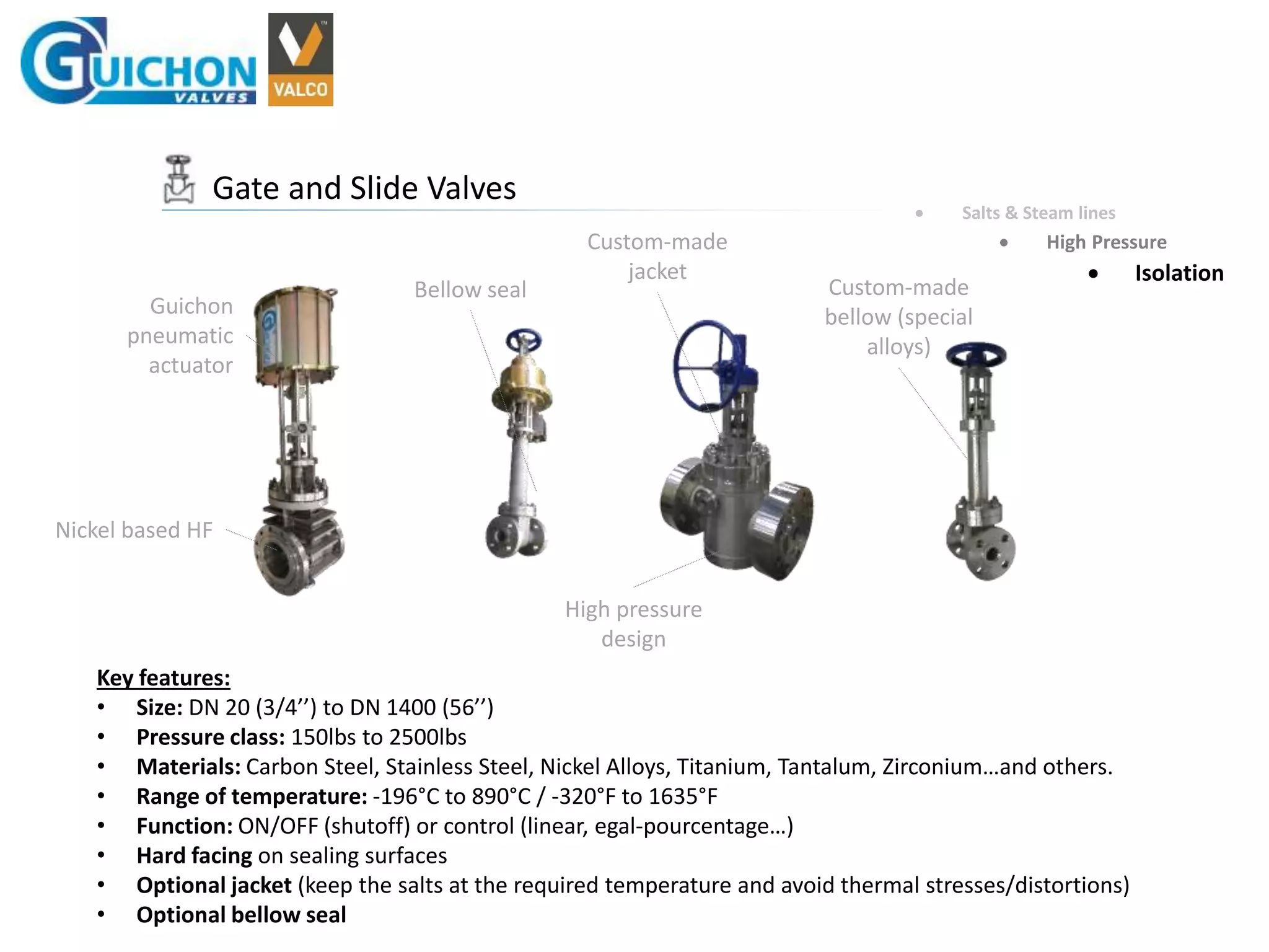 Guichon Valves - Special valve for Molten Salts Applications | PPTX