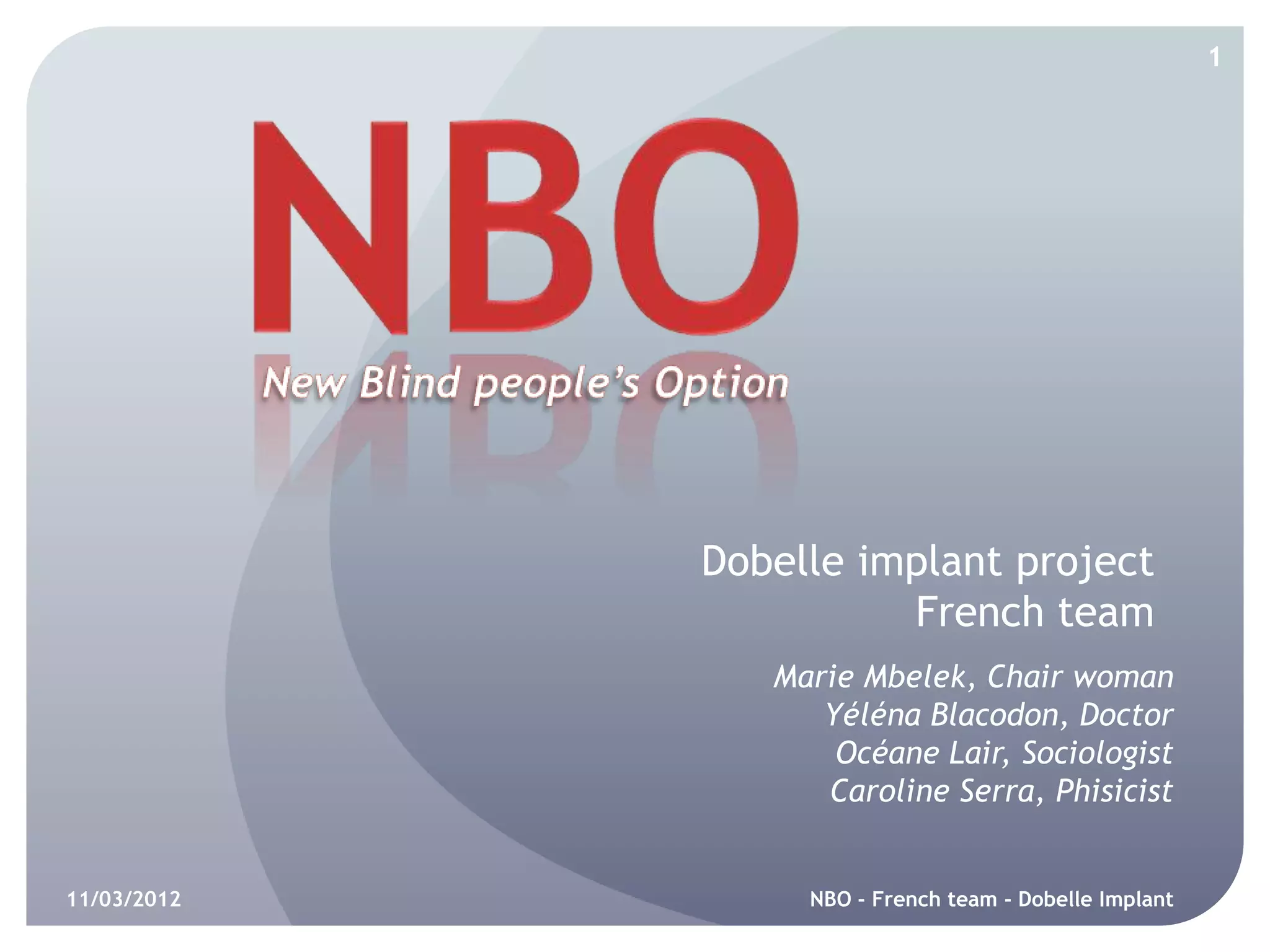 NBO -Dobelle implant | PPT