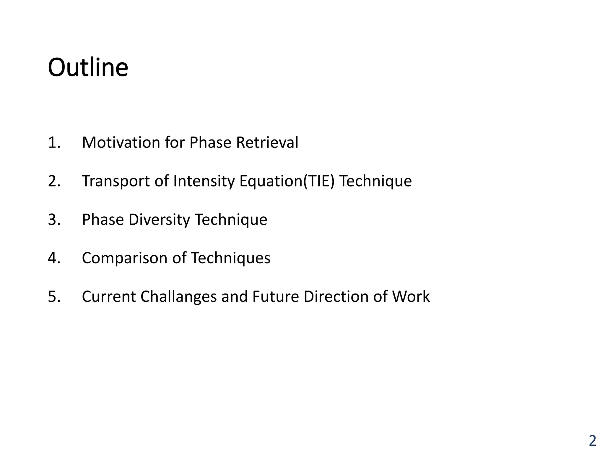 Phase Retrieval: Motivation and Techniques | PDF