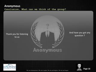 Anonymous Group Website