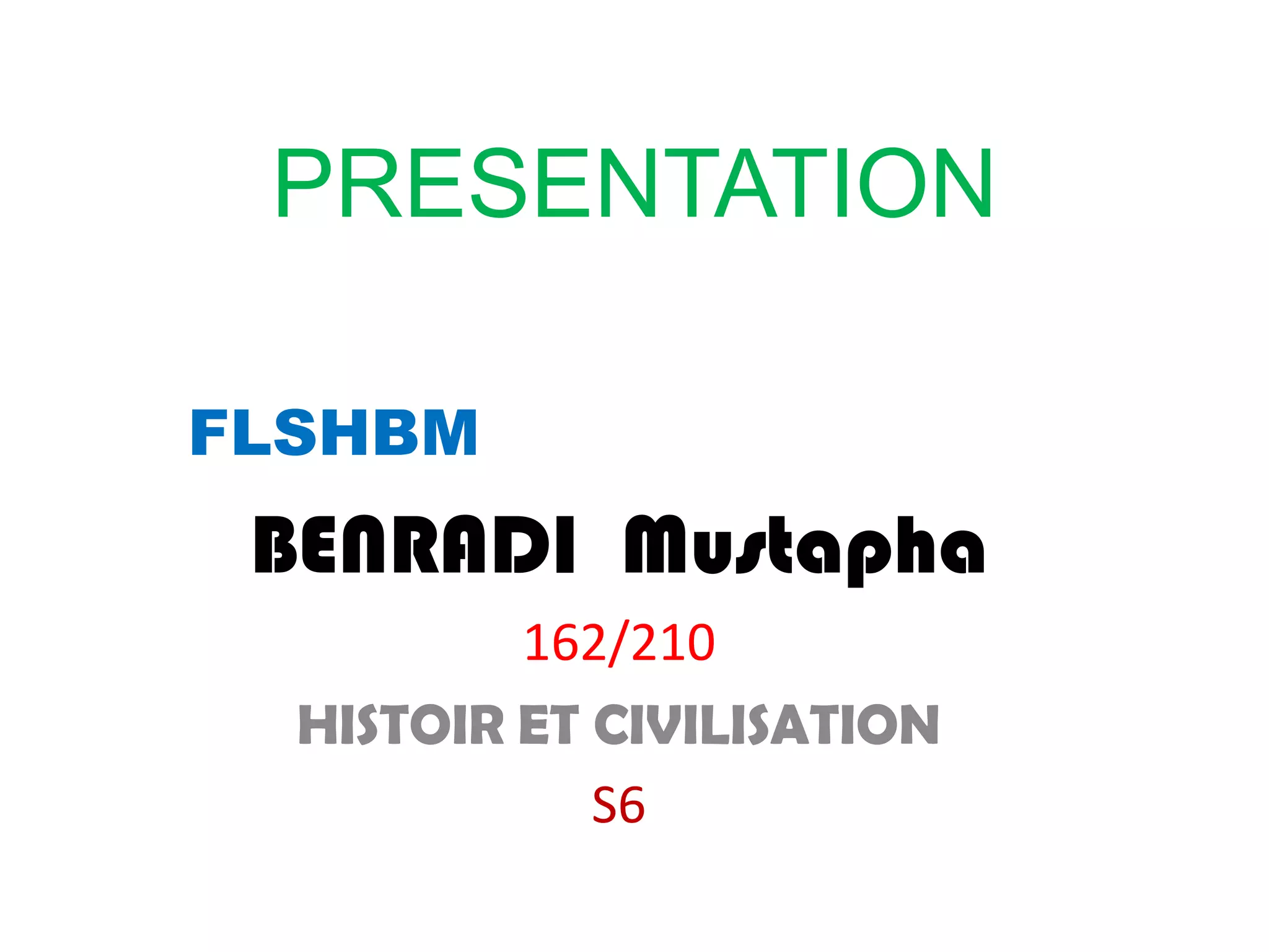 Présentation benradi mustapha | PPTX