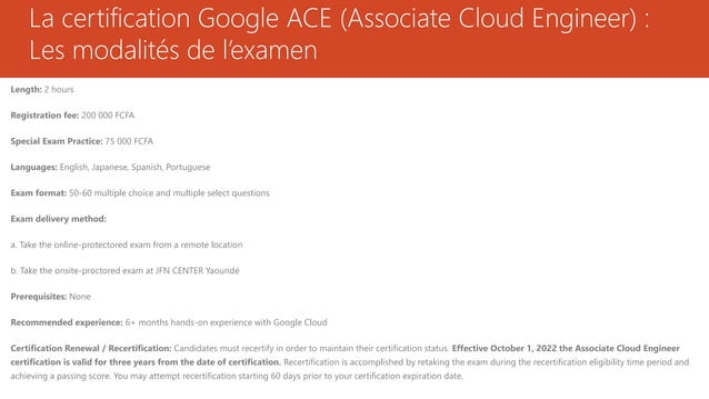 Présentation google cloud certifications | PPT