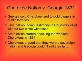 Présentation Cherokees | PPT