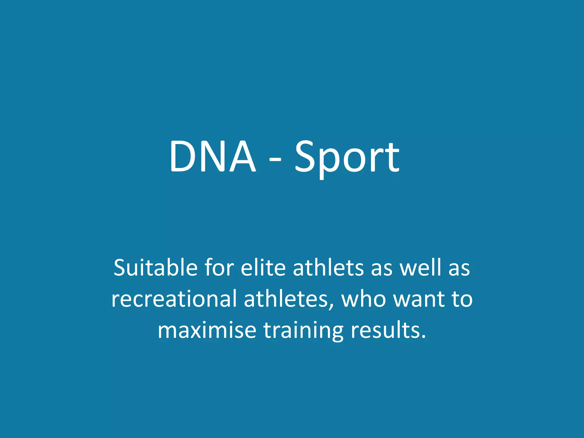 DNA Sport - become a better athlete | PPT