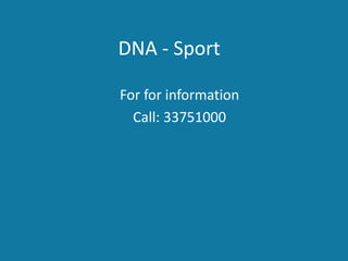 DNA Sport - become a better athlete | PPT