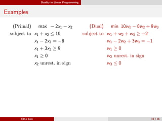 presentation on Duality theory in operations research | PDF | Computing ...