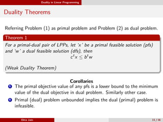 presentation on Duality theory in operations research | PDF | Computing | Technology & Computing