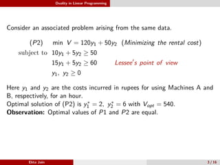 presentation on Duality theory in operations research | PDF | Computing ...