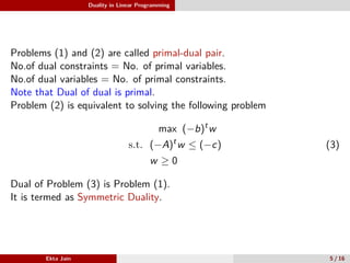 presentation on Duality theory in operations research | PDF | Computing | Technology & Computing