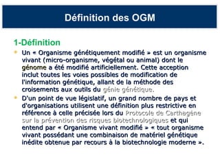 Présentation etude cap ogm 2014 | PPT