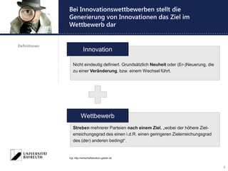 Innovationswettbewerbe: Herausforderungen bei der Entwicklung und ...
