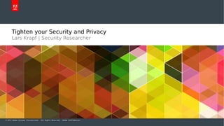 Tighten your Security and Privacy | PDF