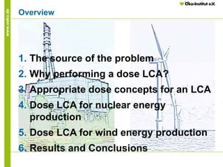 Dose-LCA for nuclear and wind energy electricity production | PPT