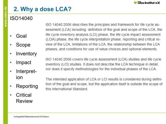 Dose-LCA for nuclear and wind energy electricity production | PPT