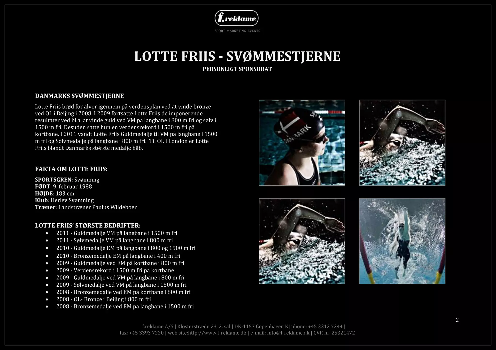 Swimmer Lotte Friis | PPT