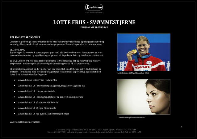 Swimmer Lotte Friis | PPT