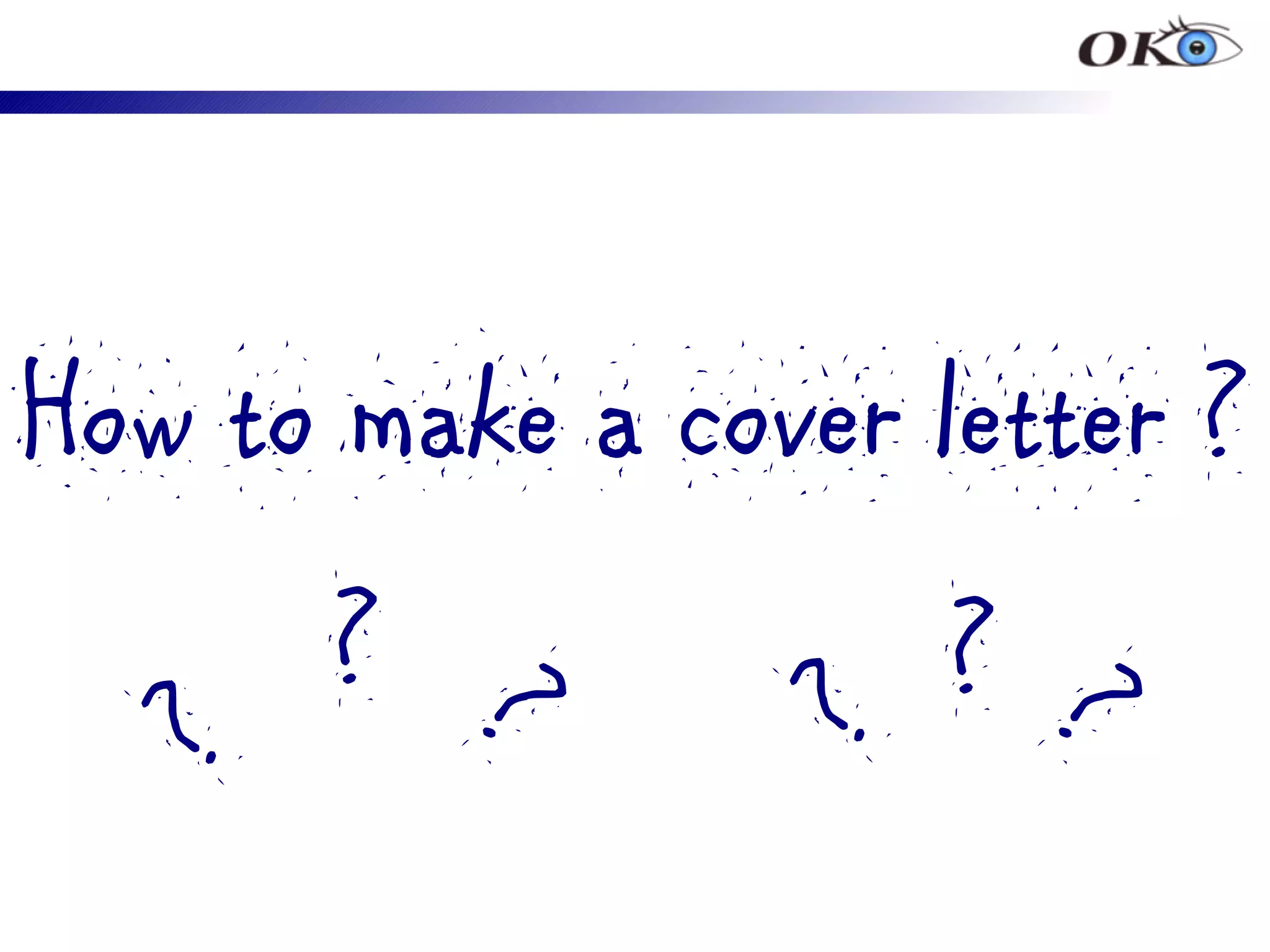 How to make a cover leter | PDF