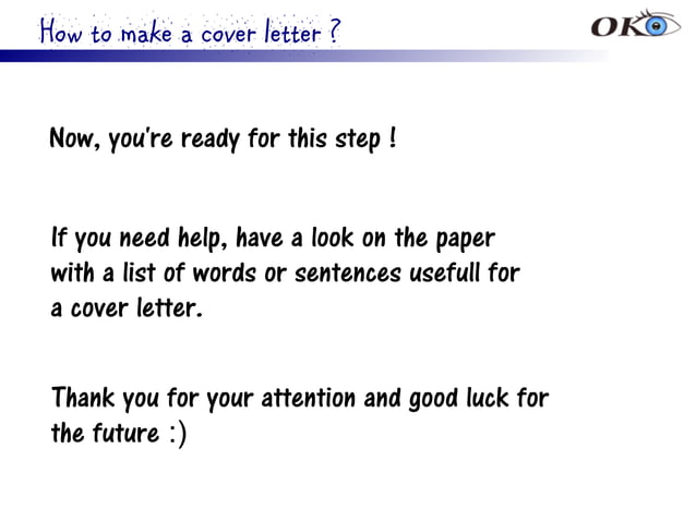 How to make a cover leter | PPT