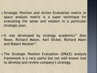Prsentation on space matrix | PPTX