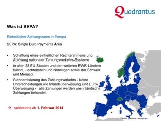 Die Einführung von SEPA im Detail - August 2013