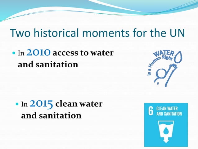 Presentation Water, a human right - march 2016 | PPT