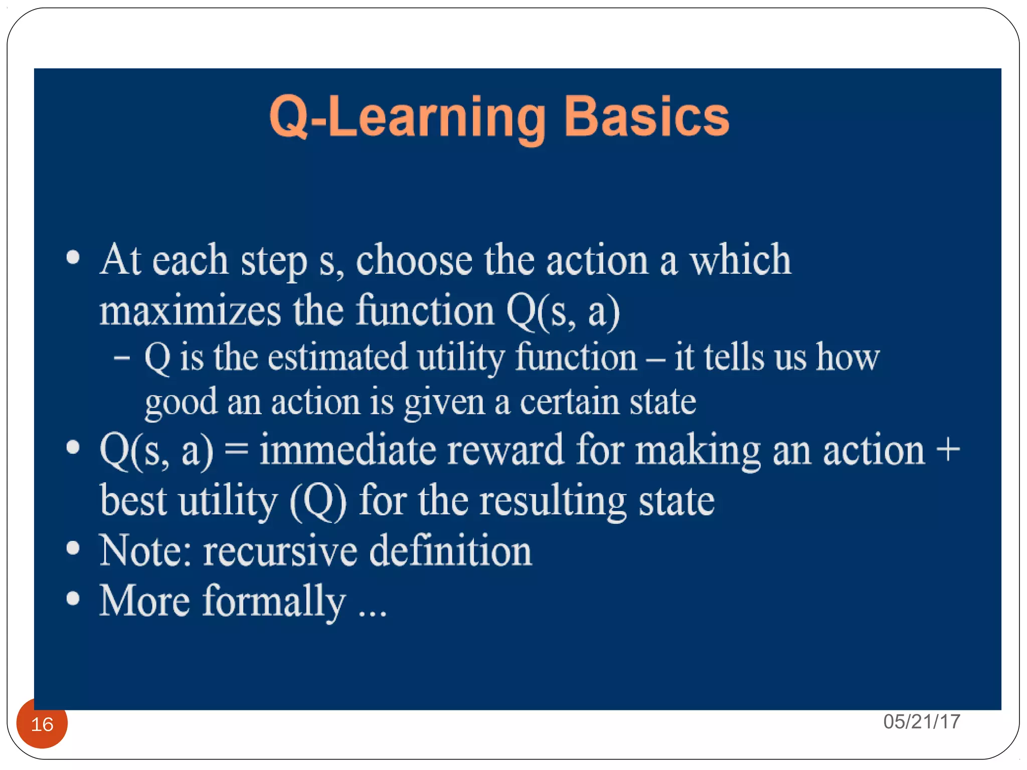 Reinforcement Learning Q-Learning | PPT