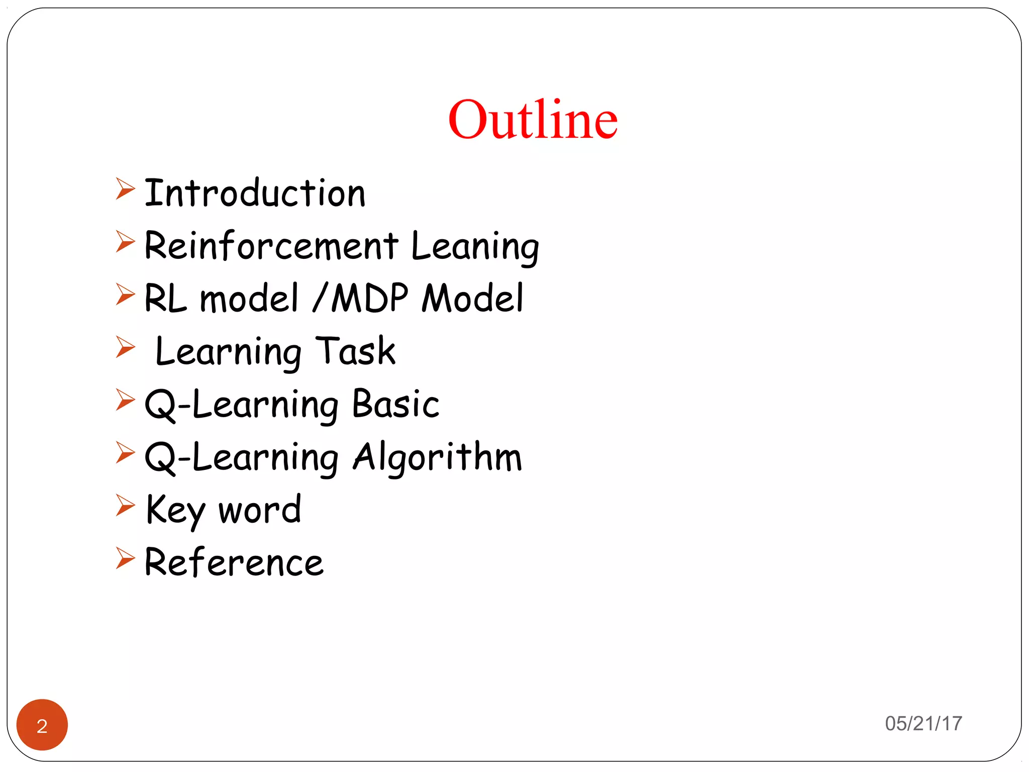 Reinforcement Learning Q-Learning | PPT
