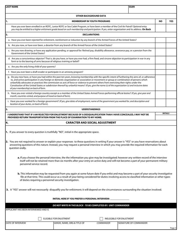 PRSG enlisted-candidate-application-form | PDF | Law